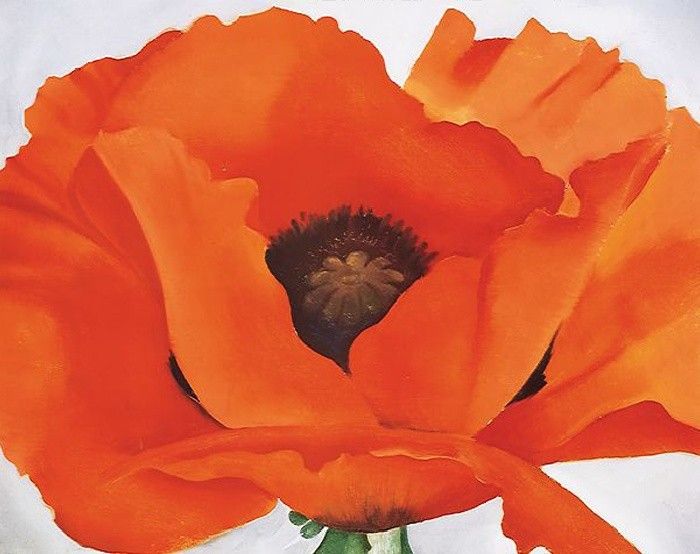 Georgia O'Keeffe Red Poppy Painting - iPaintingsforsale.com
