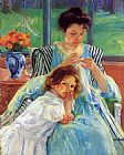 Mary Cassatt Breakfast in Bed Painting - iPaintingsforsale.com