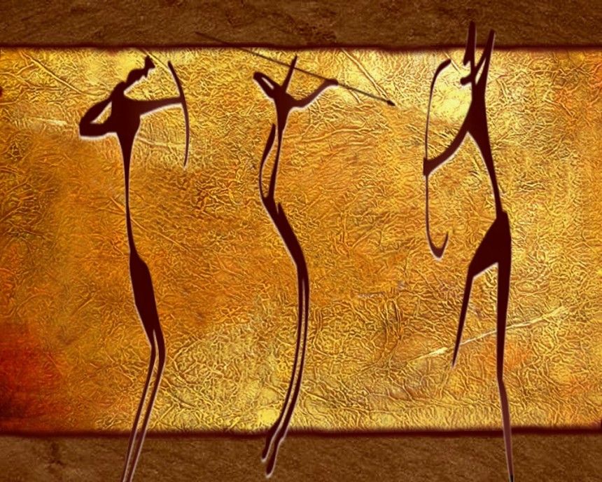 2010 Caveman Hunters Painting - iPaintingsforsale.com