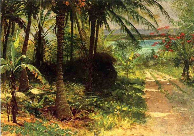 Albert Bierstadt Tropical Landscape Painting - iPaintingsforsale.com