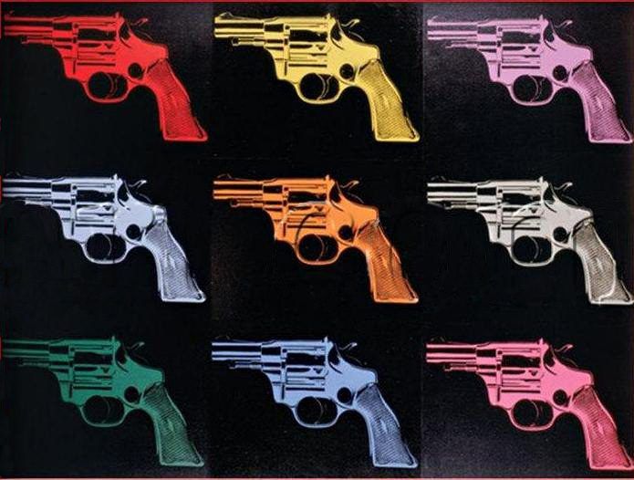 Andy Warhol Gun 1982 Painting - iPaintingsforsale.com