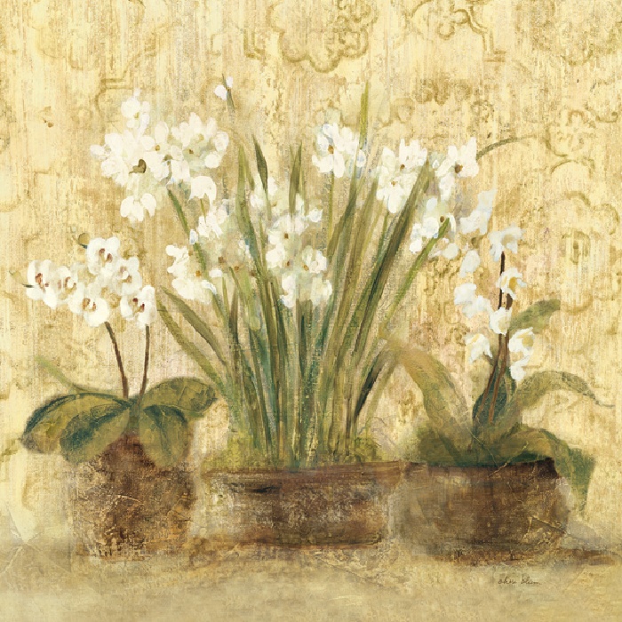 Cheri Blum Esprit Narcissus and Orchid Painting - iPaintingsforsale.com