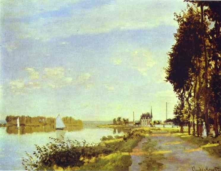 Claude Monet The Riverside Path at Argenteuil Painting ...