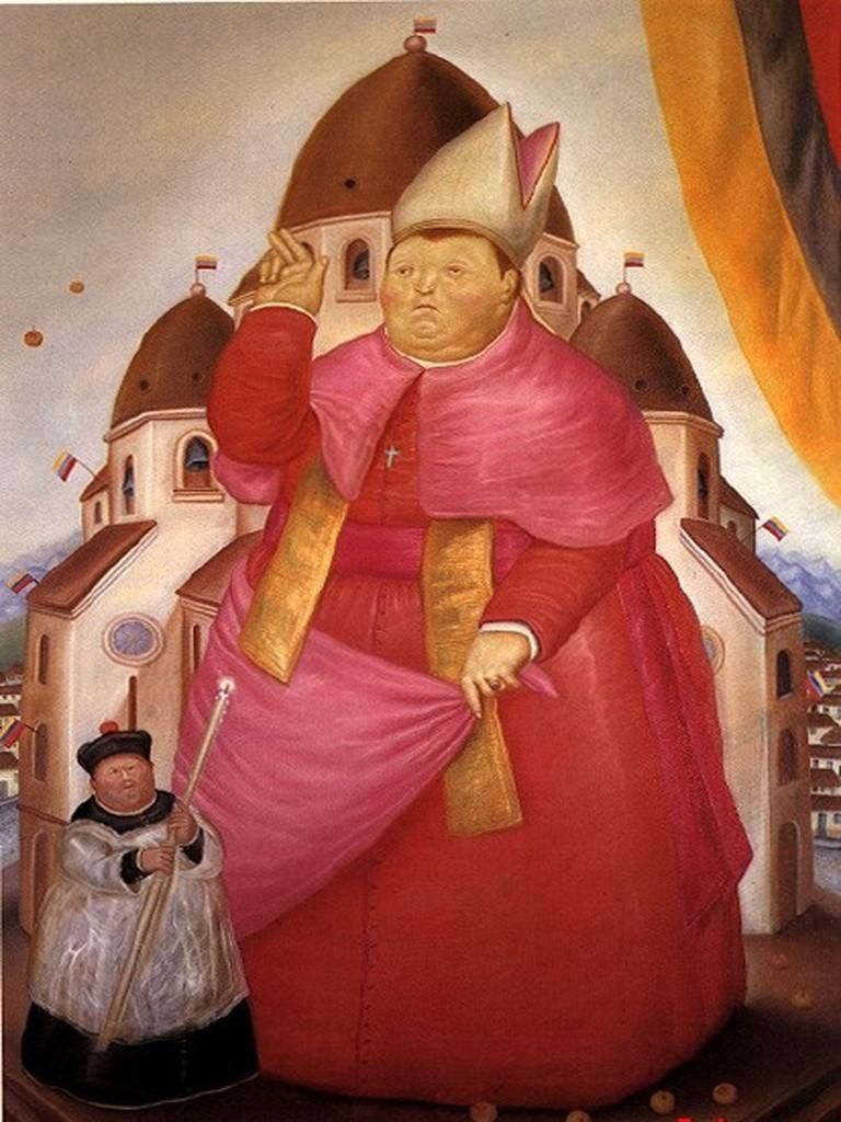 Fernando Botero Cardinal Painting - iPaintingsforsale.com