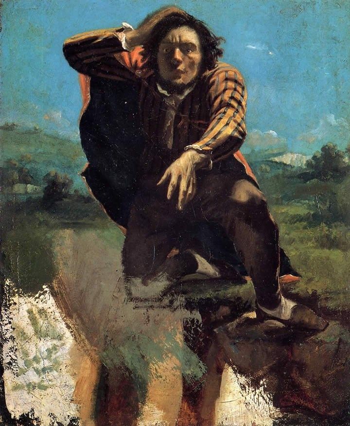 Gustave Courbet The Desperate Man Painting - iPaintingsforsale.com