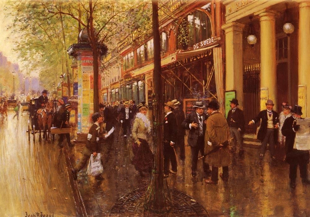 Jean Beraud The Great Boulevard Painting - iPaintingsforsale.com
