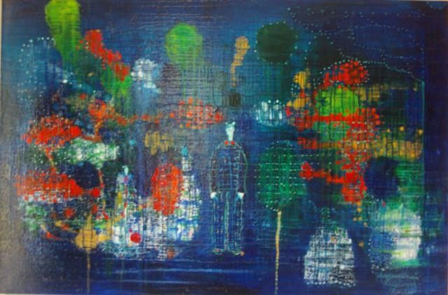 Lyndal Campbell Blue Angel Painting - iPaintingsforsale.com