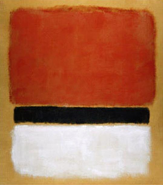 Mark Rothko Untitled Red Black White on Yellow 1955 Painting ...