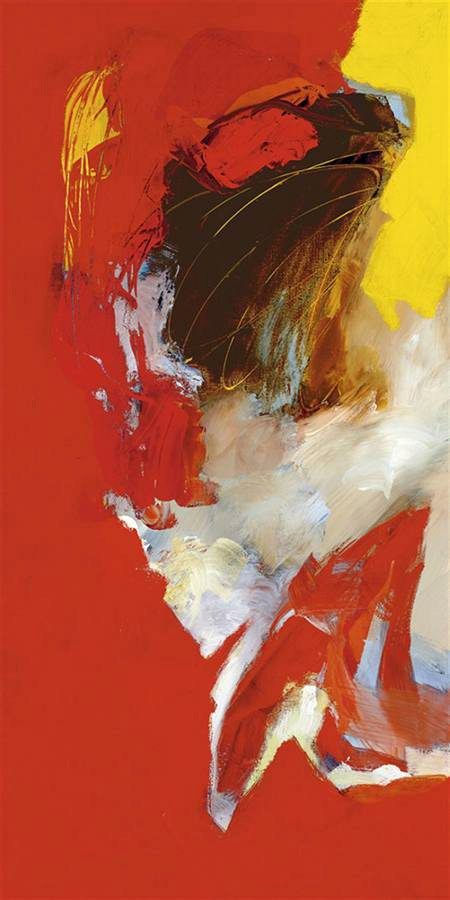 Pascal Magis Red Triptych I Painting - iPaintingsforsale.com