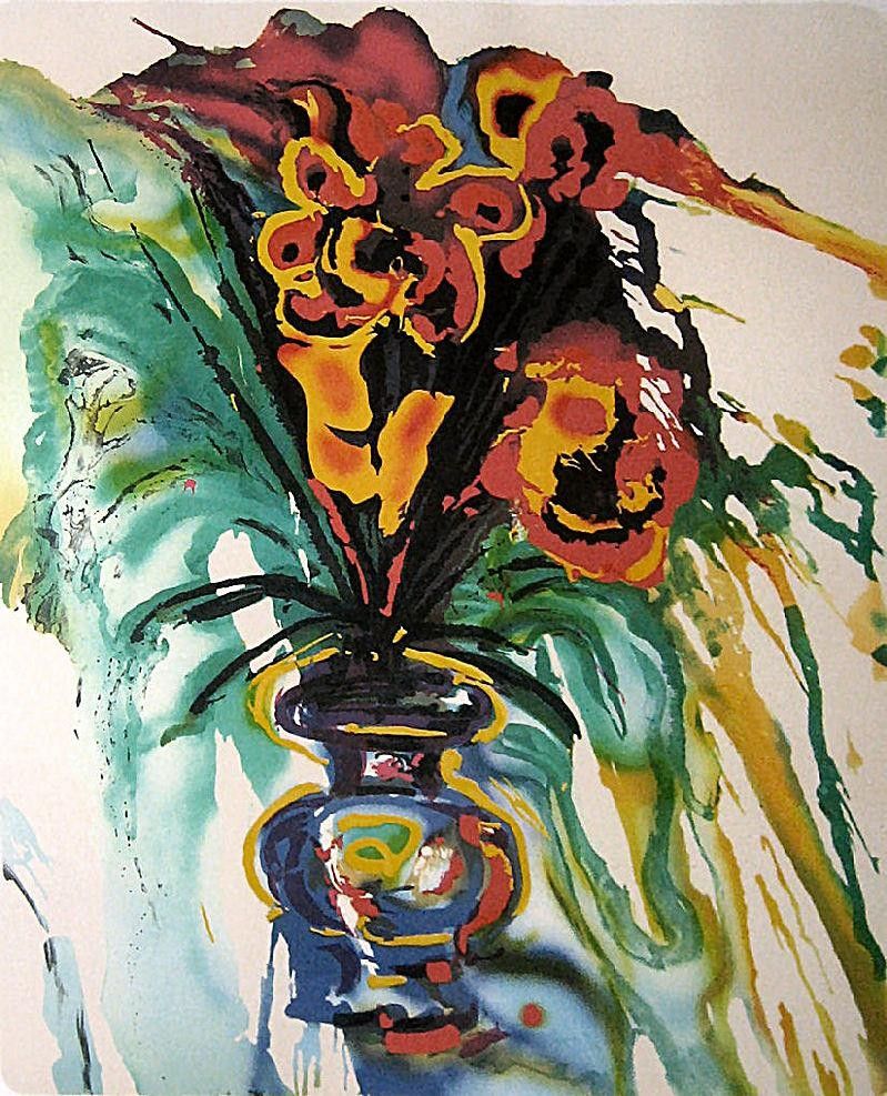 Salvador Dali Flowers for Gala Painting - iPaintingsforsale.com