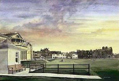 Unknown Artist kenneth reed sunset at saint andrews old course Painting ...