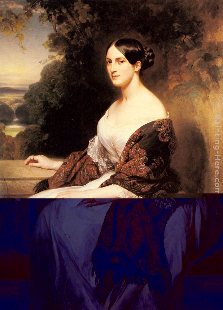 Franz Xavier Winterhalter Portrait of Madame Ackerman, the wife of the ...