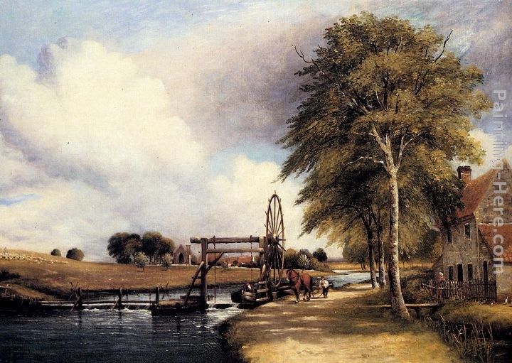 Frederick William Watts The Lock At Stanton On The Little Ouse In ...