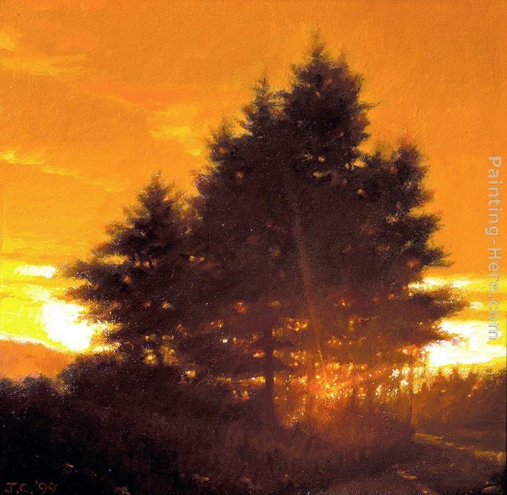 Jacob Collins Sunset Tree Painting - iPaintingsforsale.com