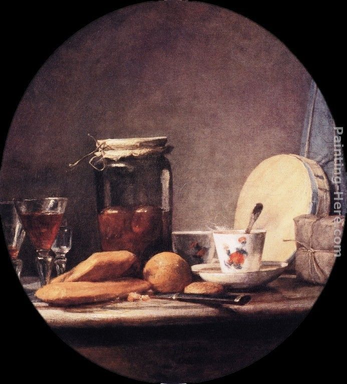 Jean Baptiste Simeon Chardin Still Life with Jar of Apricots Painting ...