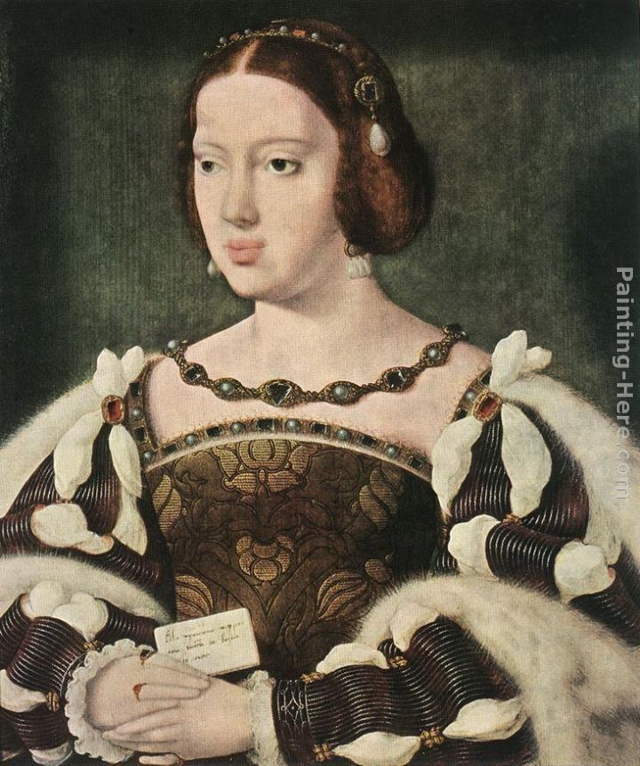 Joos van Cleve Portrait of Eleonora, Queen of France Painting ...