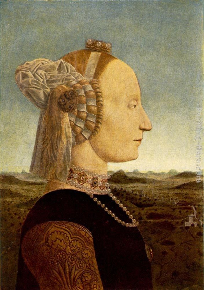 Piero della Francesca Portrait of Battista Sforza Painting ...