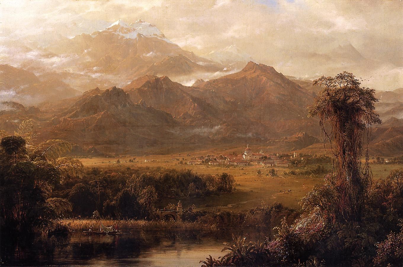 Frederic Edwin Church Mountains of Ecuador Painting 50% off ...