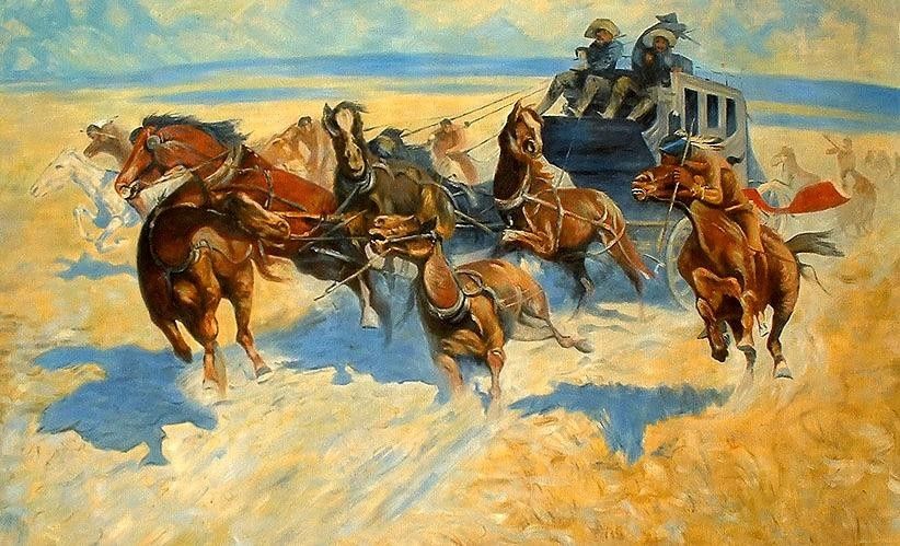 Frederic Remington Downing the Night Leader Painting 50% off ...