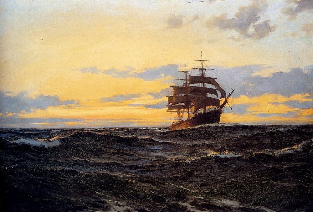 Montague Dawson Evening Shadows Painting - iPaintingsforsale.com